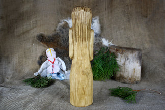 Big statue of main Slavic God ROD born from an egg