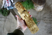 Big statue of main Slavic God ROD born from an egg