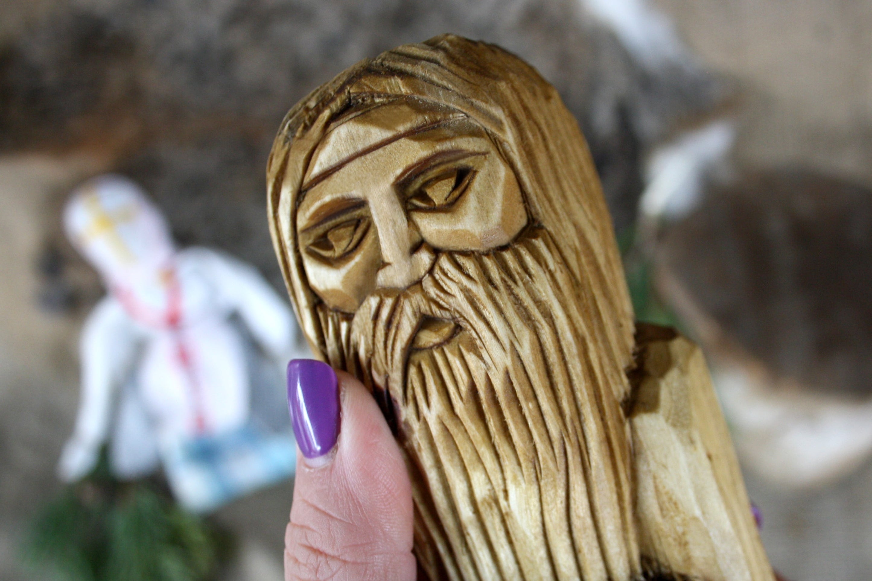 Big statue of main Slavic God ROD born from an egg