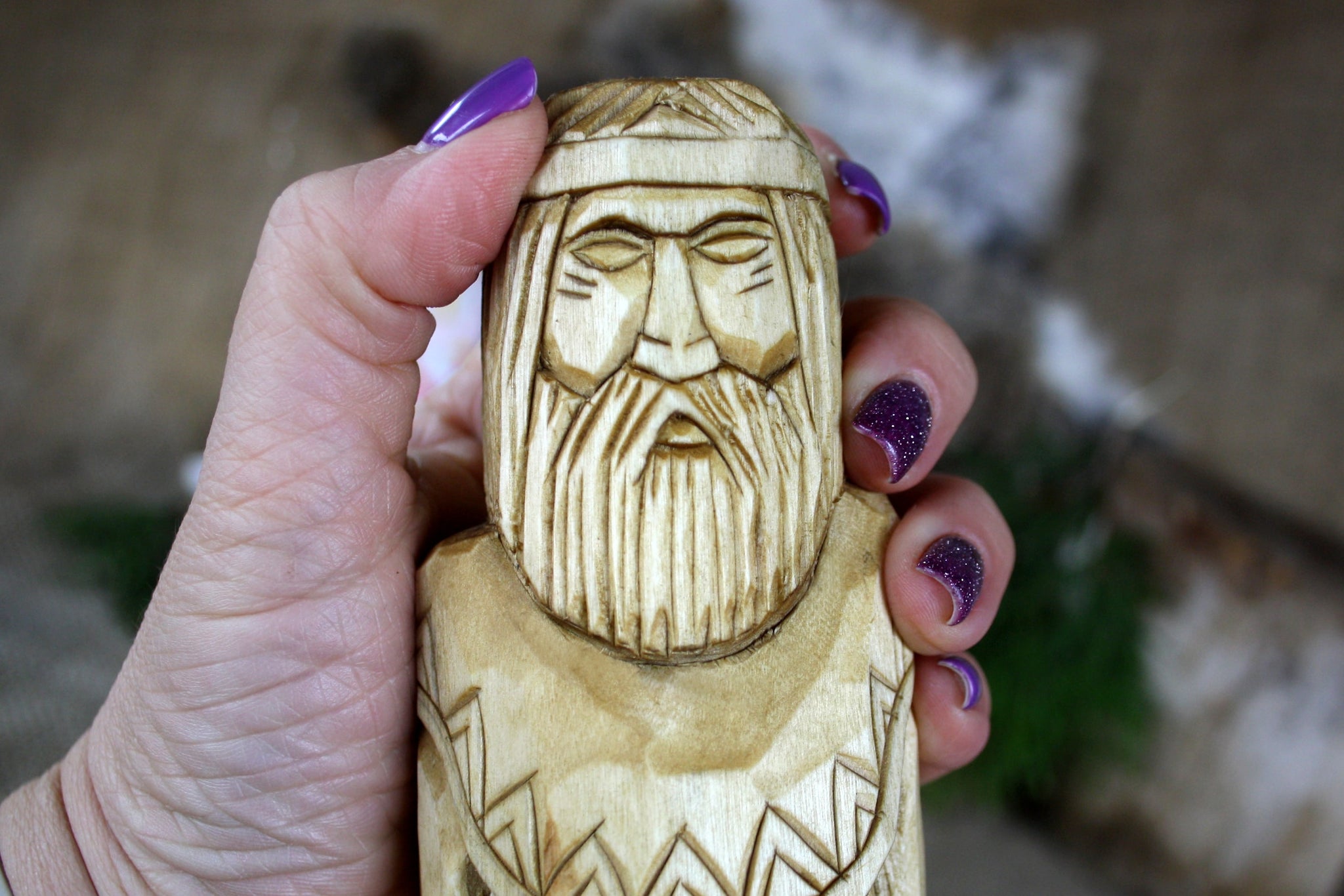 Big statue of Slavic God DAZHBOG personification of the sun