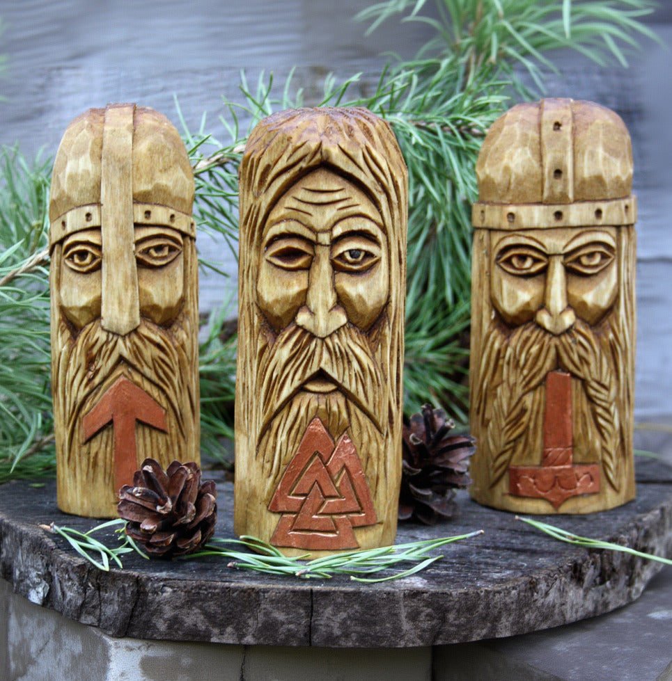 Wooden panel of Norse god TYR might showcase the brave deity